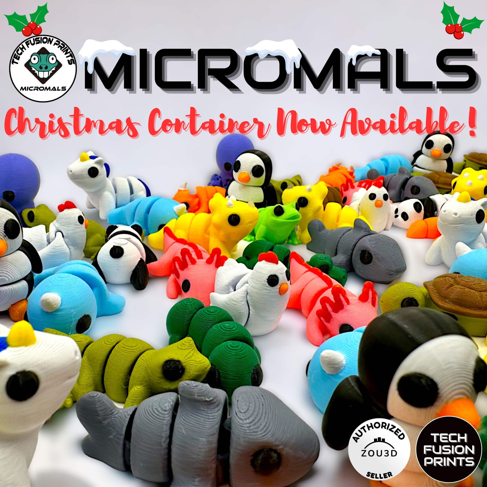 "Micromals" Flexi 3D Printed Micro Animals (Sets of 3 & 6) – Tech ...