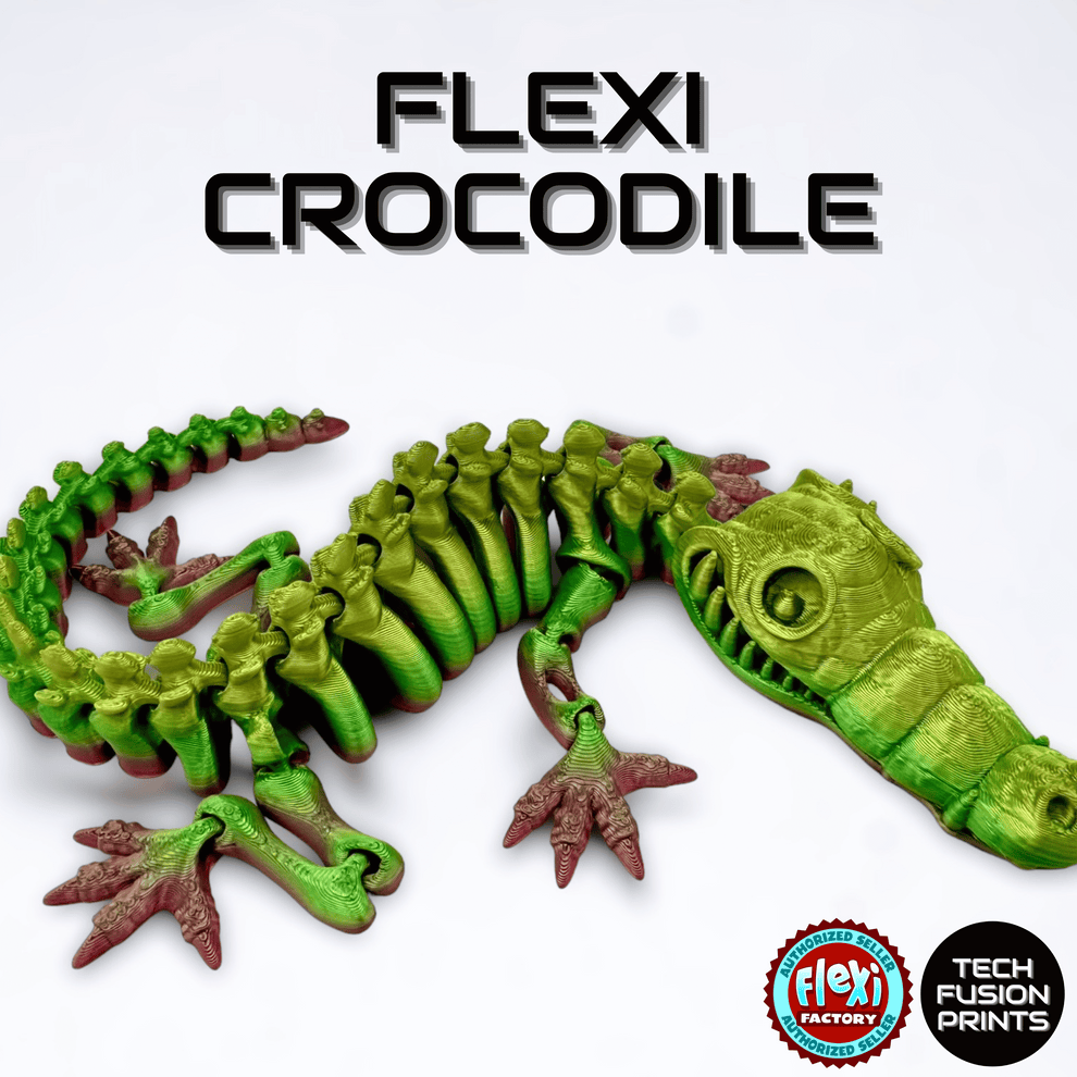 Amazing Flexi Crocodile Flexi Factory Official 3D Printed – Tech Fusion ...